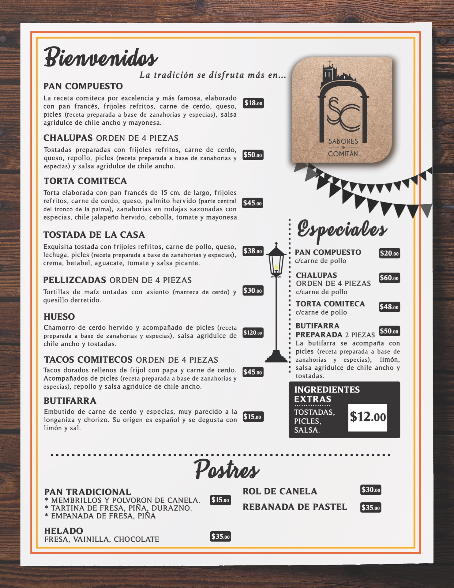 Nuestro Menú :: Sabores-de-comitan