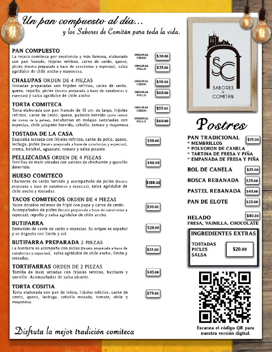 Nuestro Menú :: Sabores-de-comitan